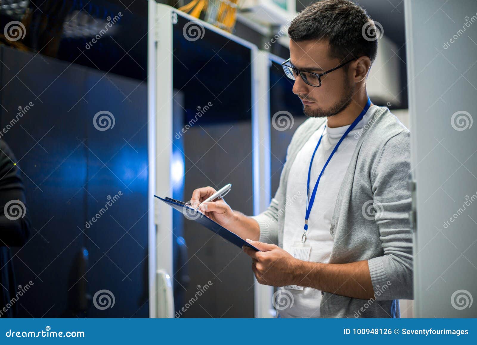 Young Network Engineer stock photo. Image of work, computer - 100948126