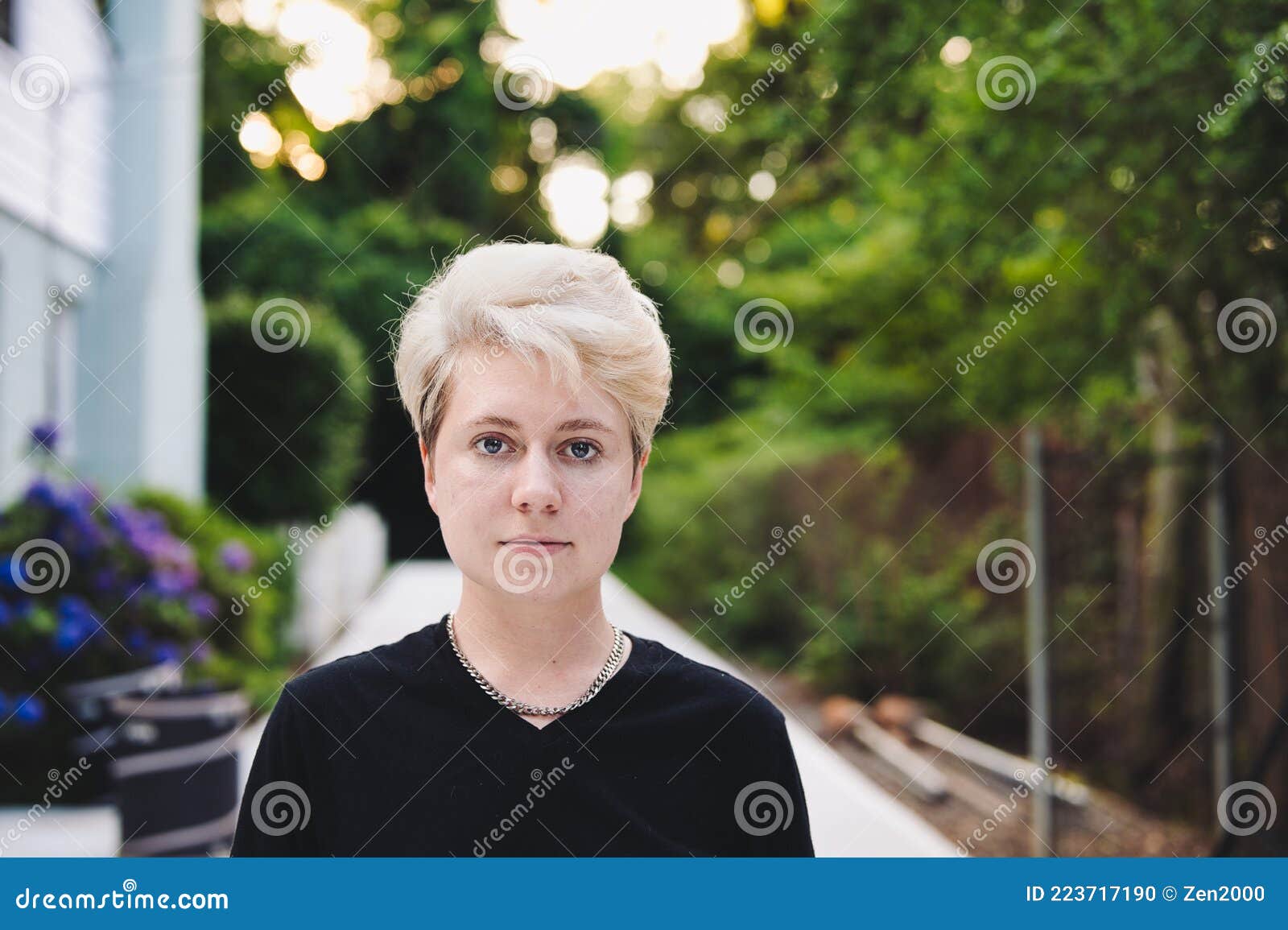 Young Non-binary Person with with Neutral Expression Stock Photo ...