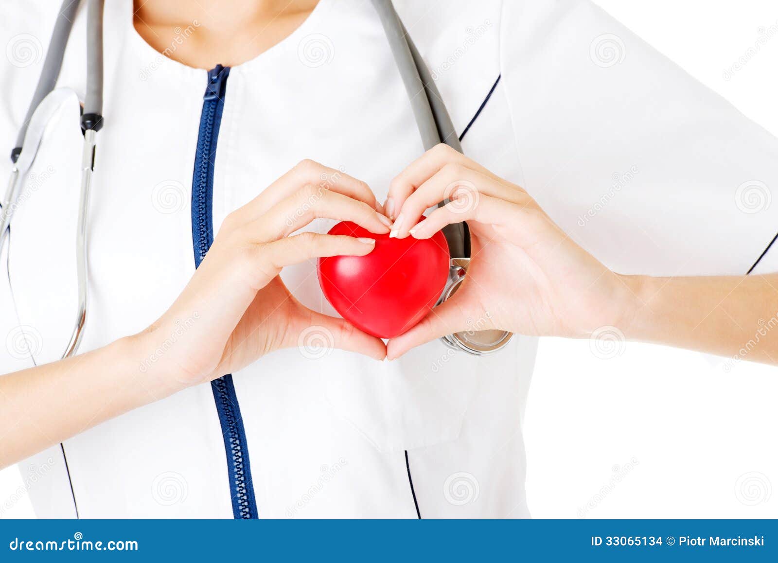 Young Nurse with Heart in Her Hand Stock Photo - Image of examination ...