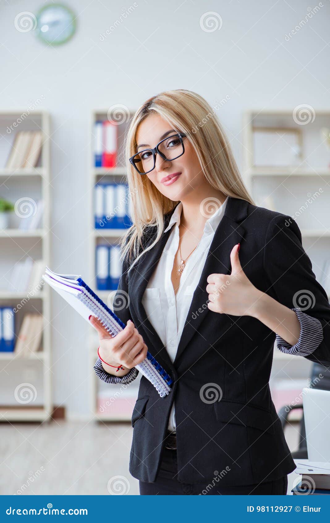 The Young Office Assistant in the Office Stock Image - Image of ...
