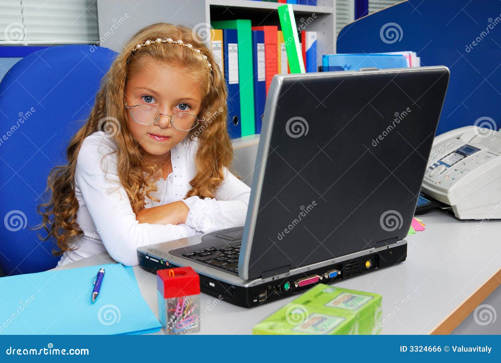 Young office manager stock photo. Image of service, glasses - 3324666