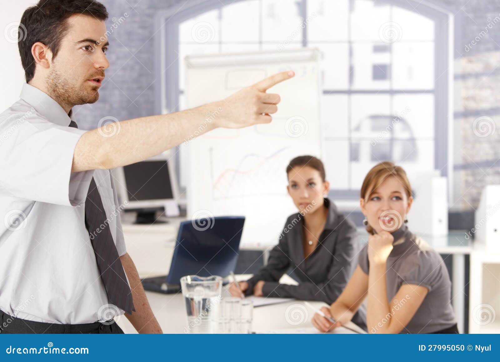 Young Office Worker Leading Business Training Stock Photo - Image of ...