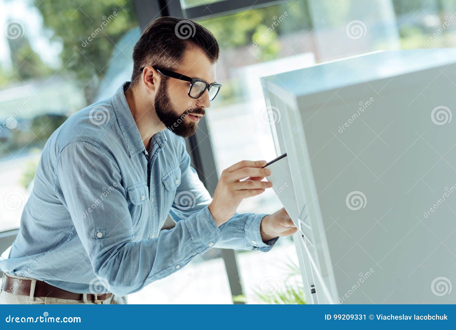 Young Office Worker Taking Folder from a Cabinet Stock Image - Image of ...