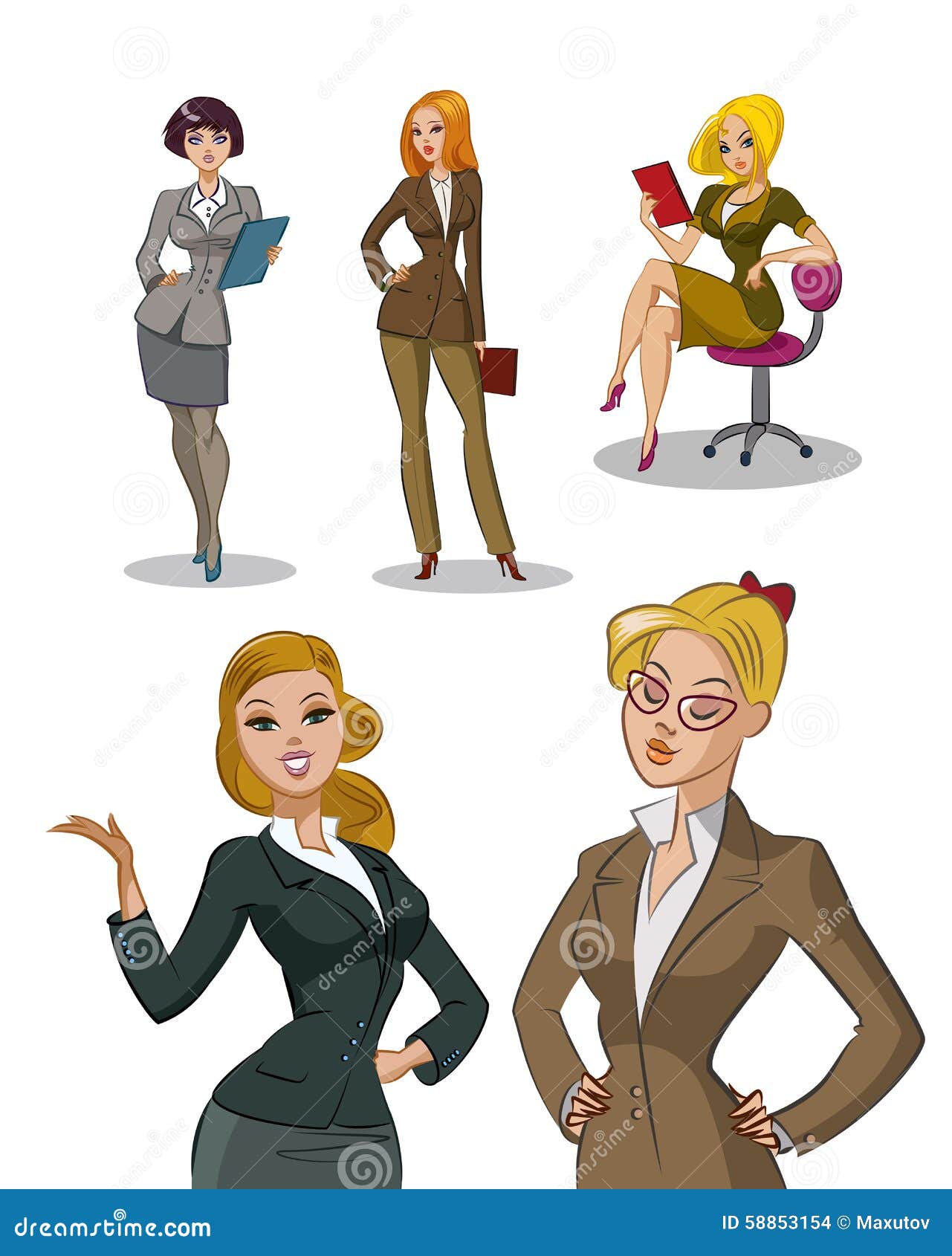 Young Office Worker Business Man Teacher In Blue Suit Gesture Points ...