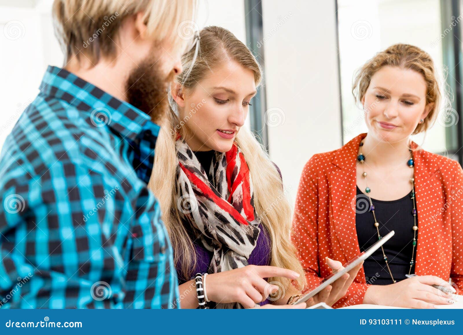 Young Office Workers Discussing Stock Image - Image of lifestyle ...