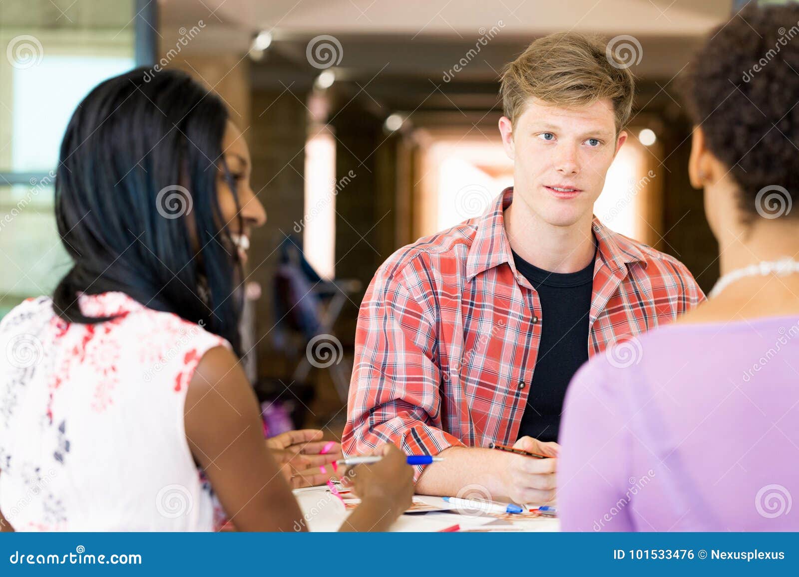 Young Office Workers or Students As a Team Stock Photo - Image of ...
