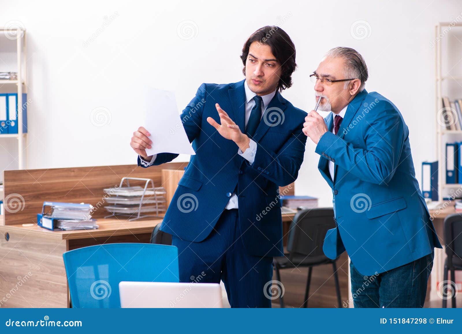 Young and Old Employees Working Together in the Office Stock Photo ...