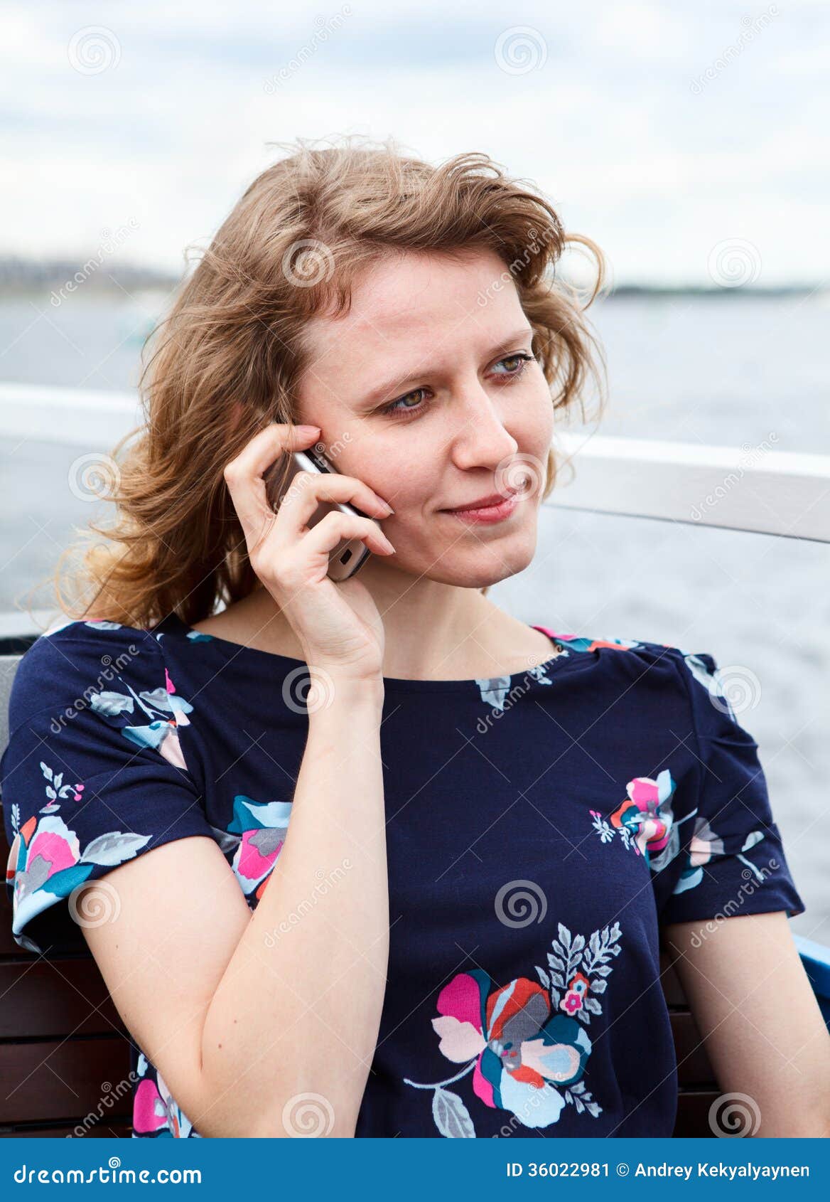Young One Woman Calling on Mobile Phone Stock Image - Image of cute ...