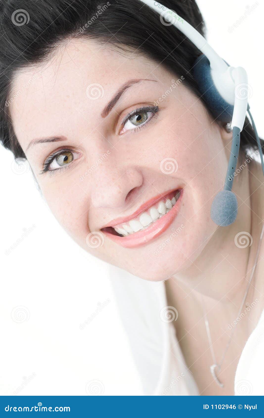 Young operator stock photo. Image of helpline, desk, friendly - 1102946