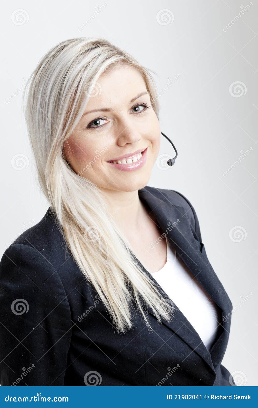 Young operator stock image. Image of businessperson, headpiece - 21982041