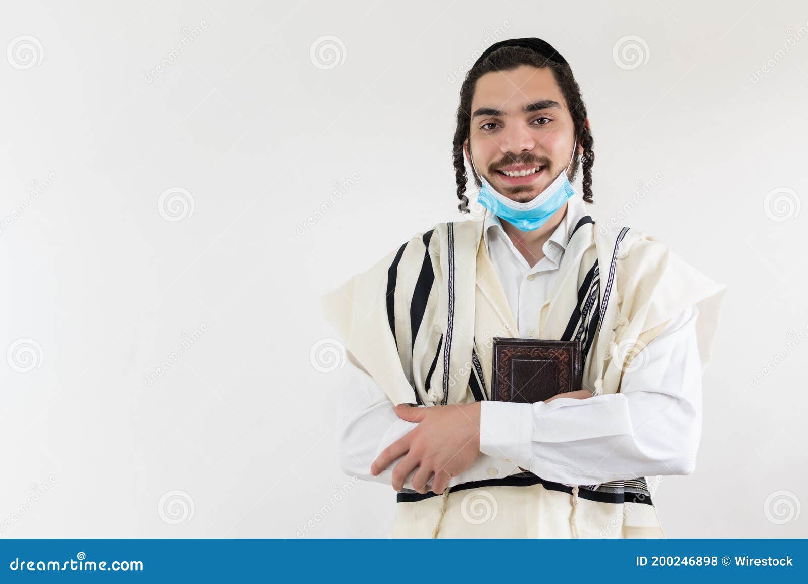 Young Orthodox Smiling and Wearing a Protective Mask Stock Photo ...