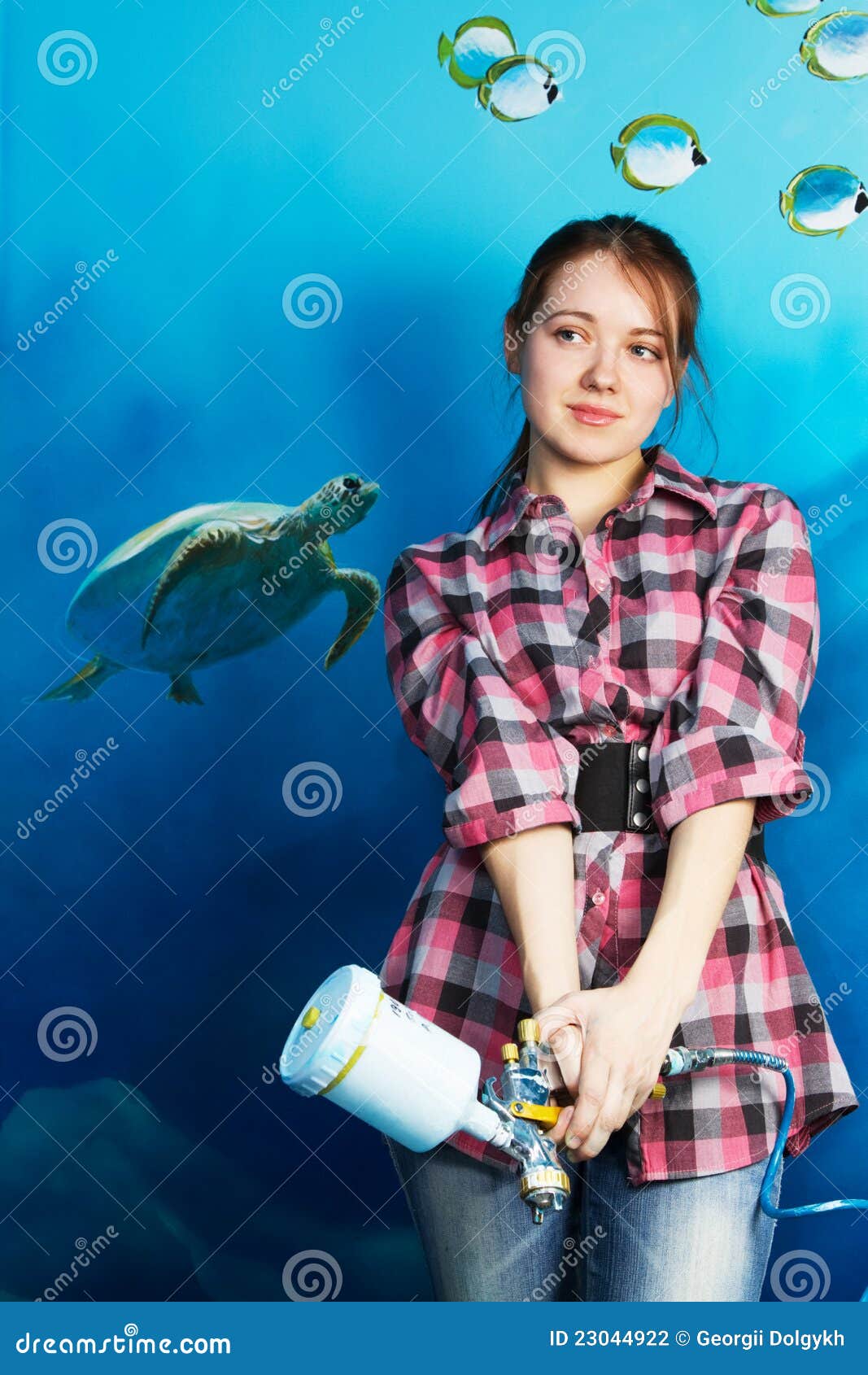 Young painter at work stock photo. Image of home, interior - 23044922