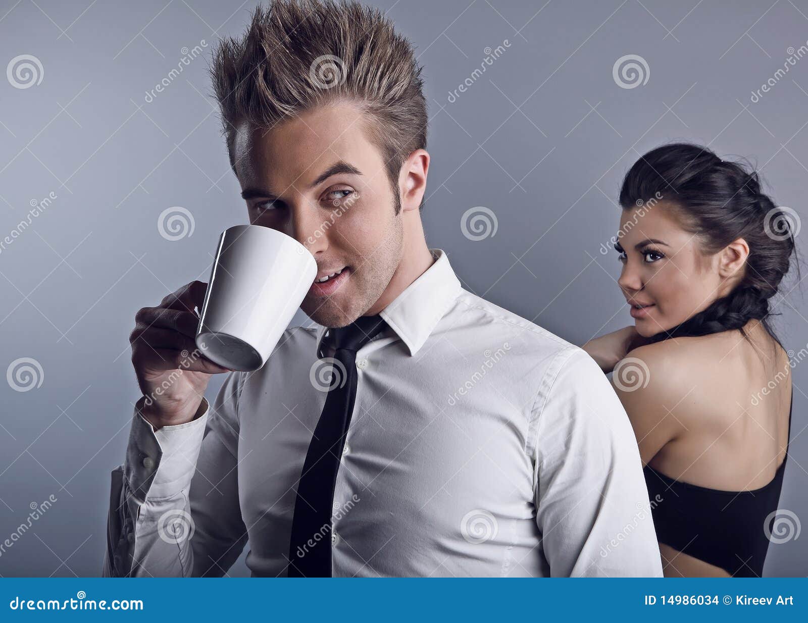 Young pair acquaintance stock photo. Image of couple - 14986034