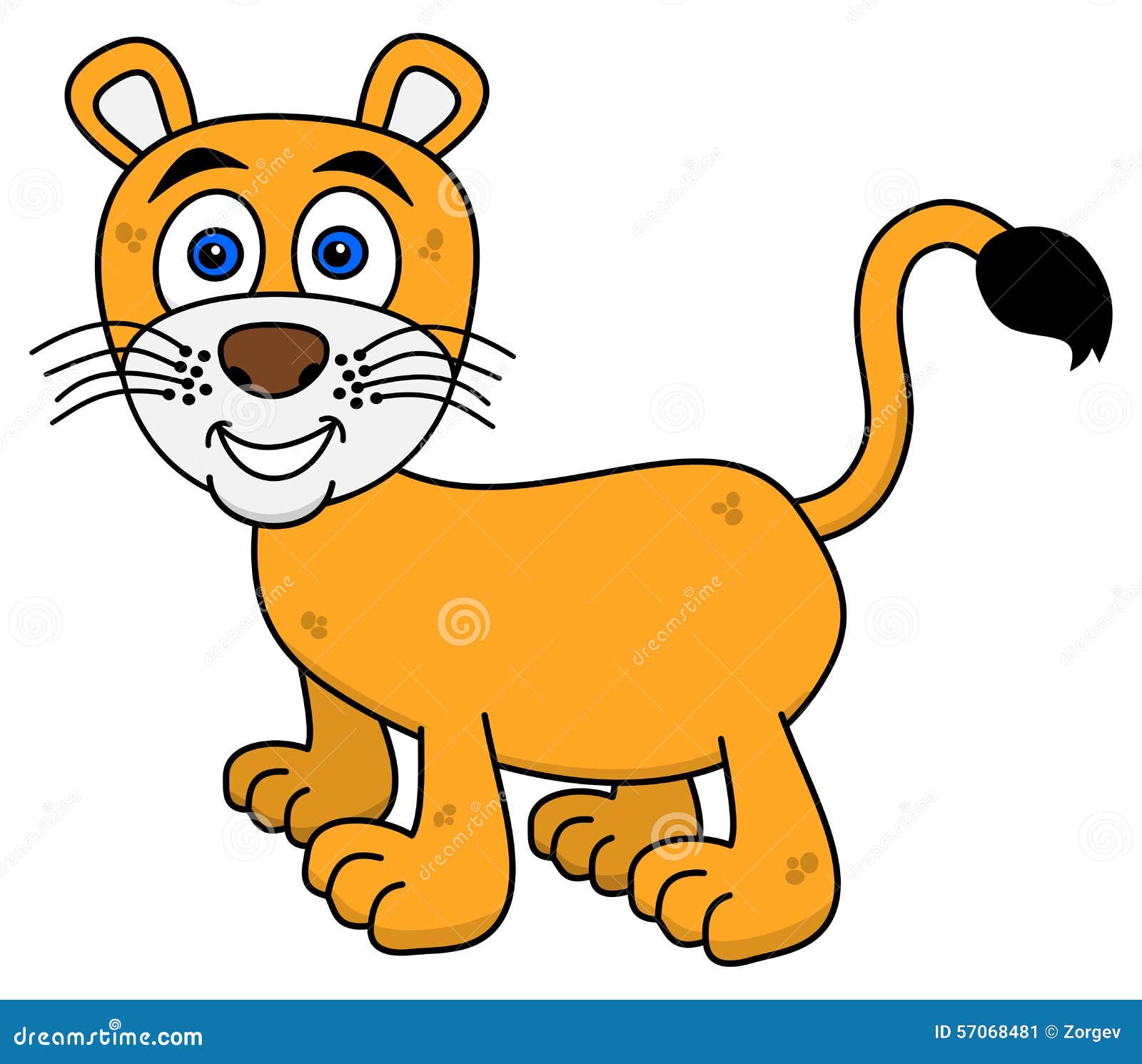 Young panther smiling stock illustration. Illustration of comic - 57068481