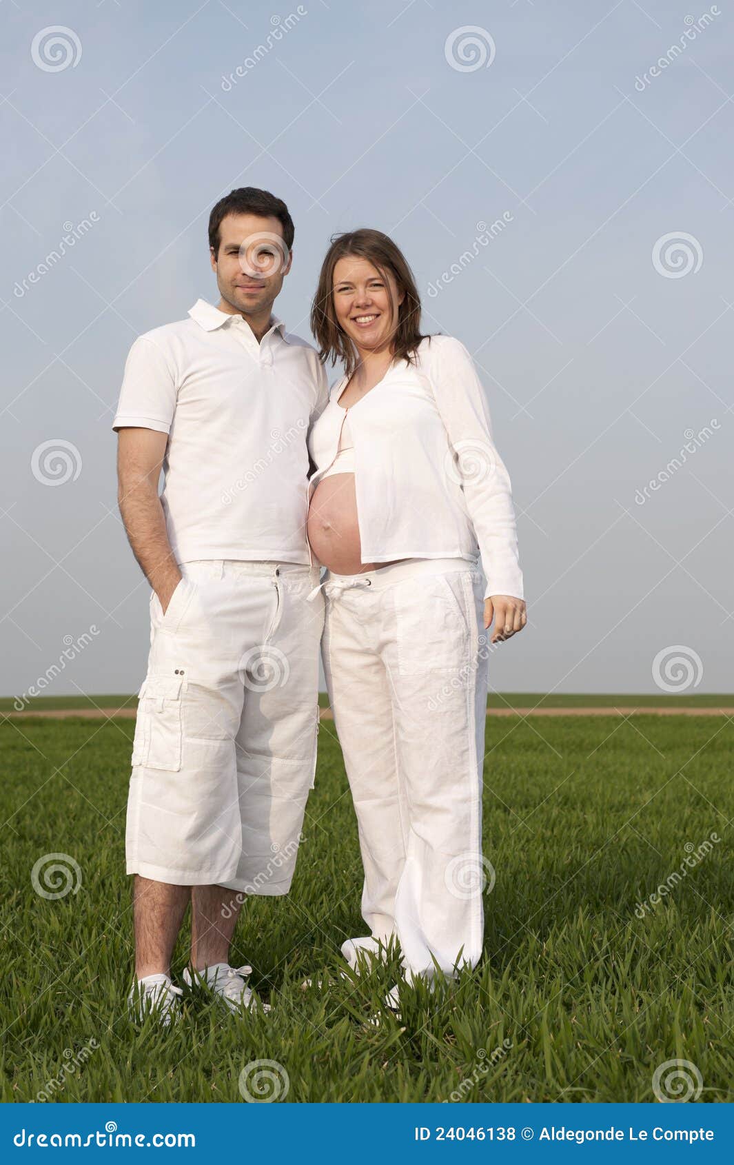 Young parents to be stock photo. Image of summer, pregnancy - 24046138