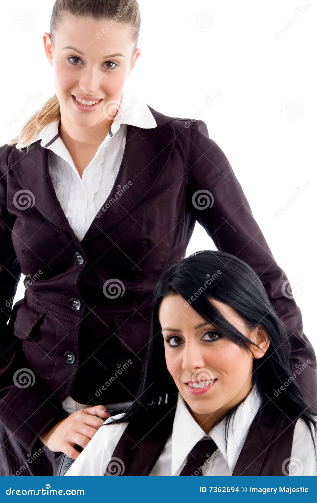 Young Partners Posing and Looking at Camera Stock Photo - Image of ...