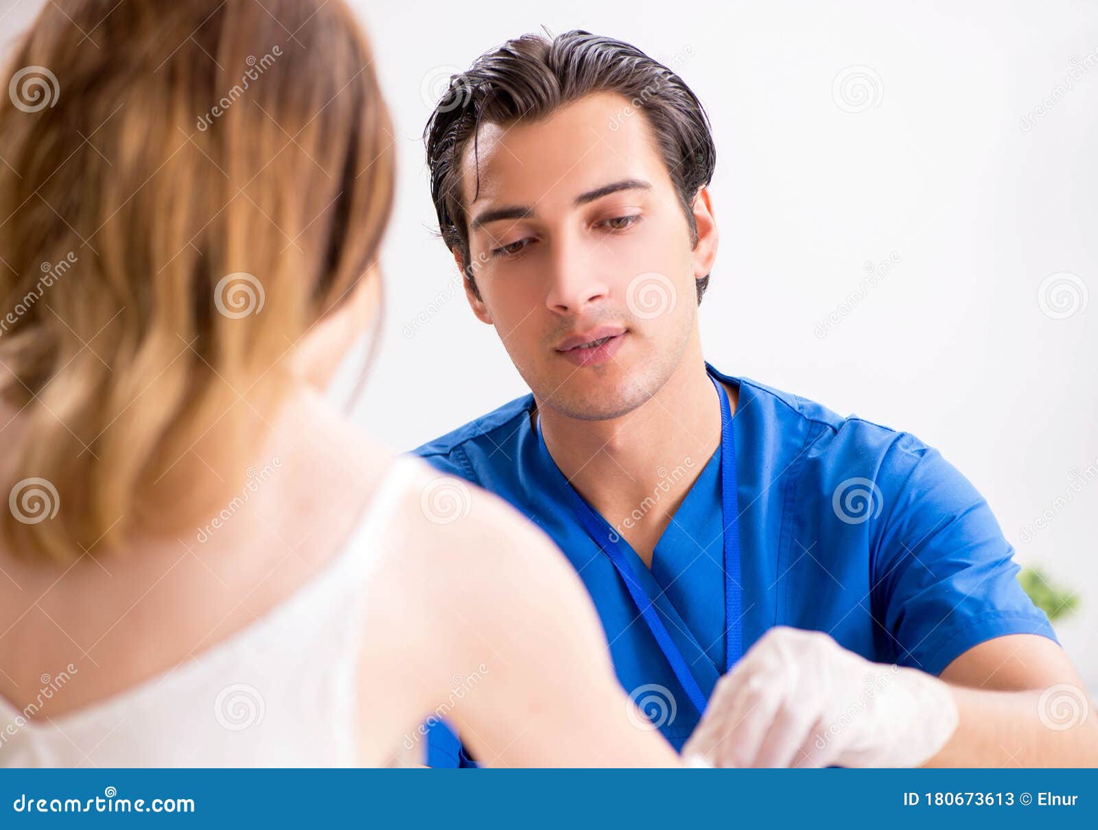 Young Patient during Blood Test Sampling Procedure Stock Image - Image ...