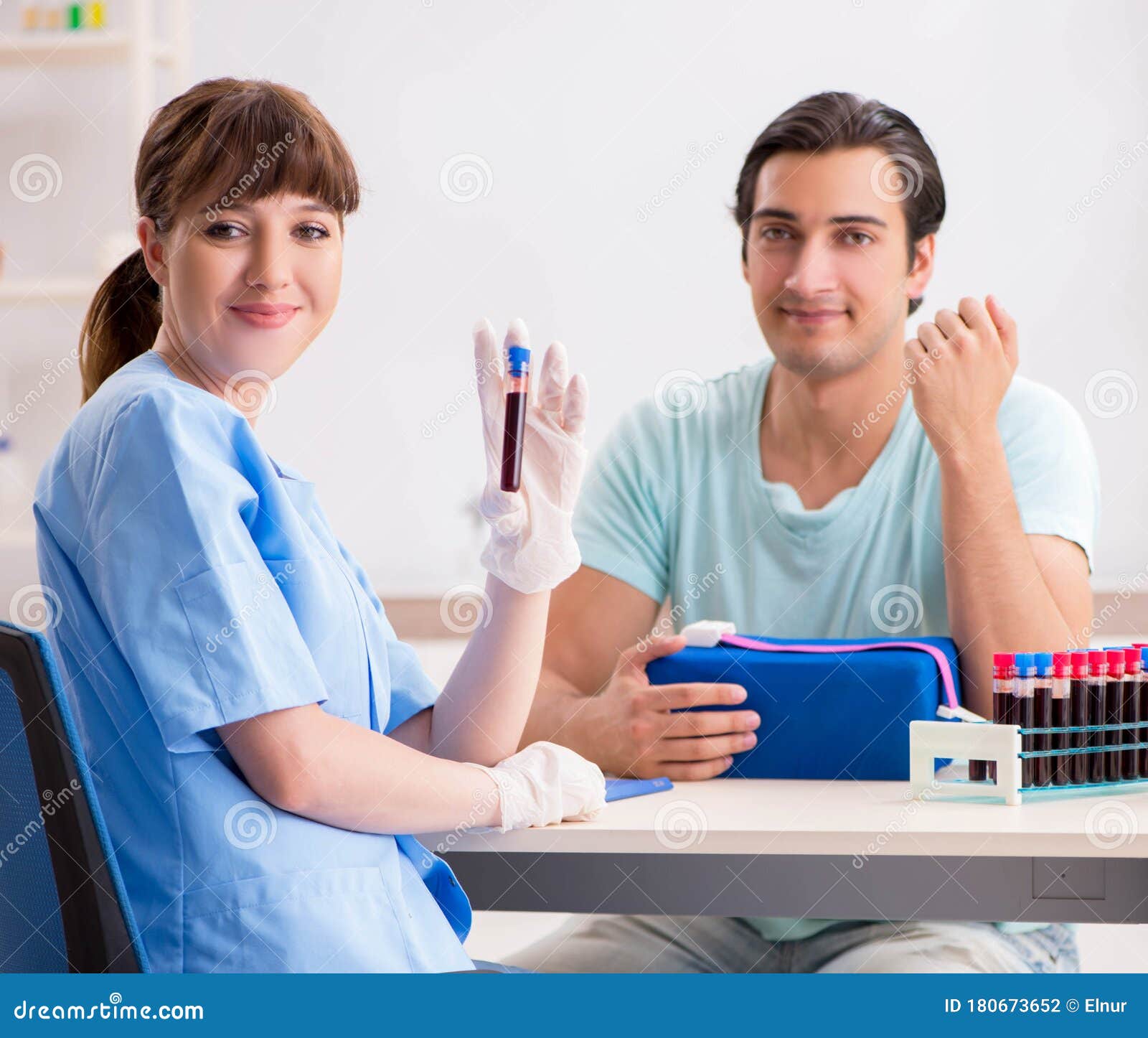 Young Patient during Blood Test Sampling Procedure Stock Photo - Image ...