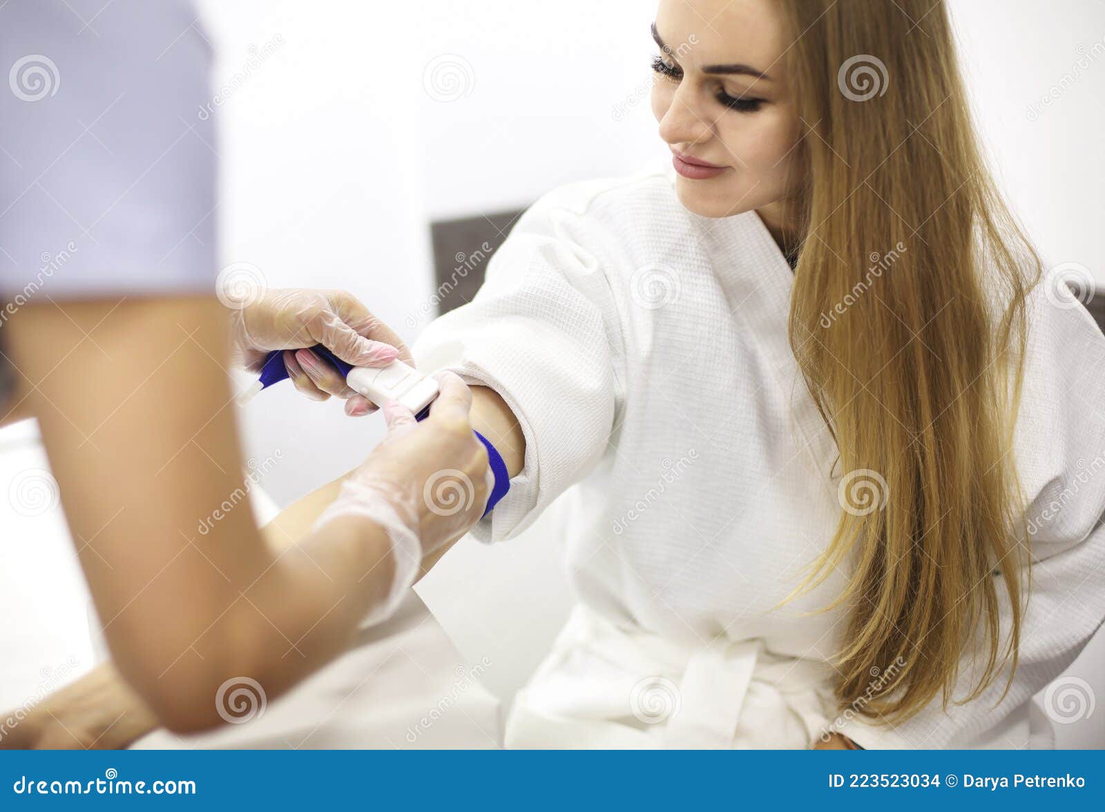 Young Patient during Blood Test Sampling Procedure Stock Photo - Image ...