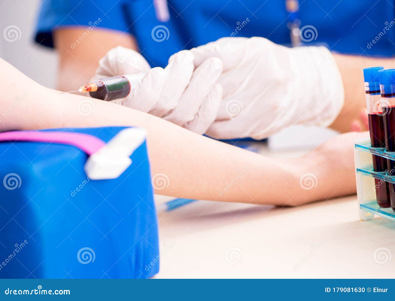 Young Patient during Blood Test Sampling Procedure Stock Photo - Image ...