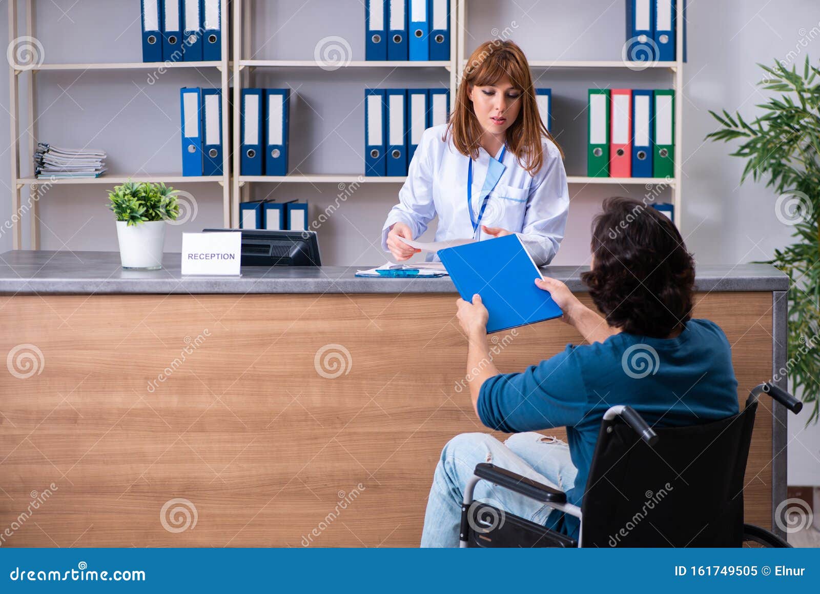 Young Patient at the Reception in the Hospital Stock Image - Image of ...
