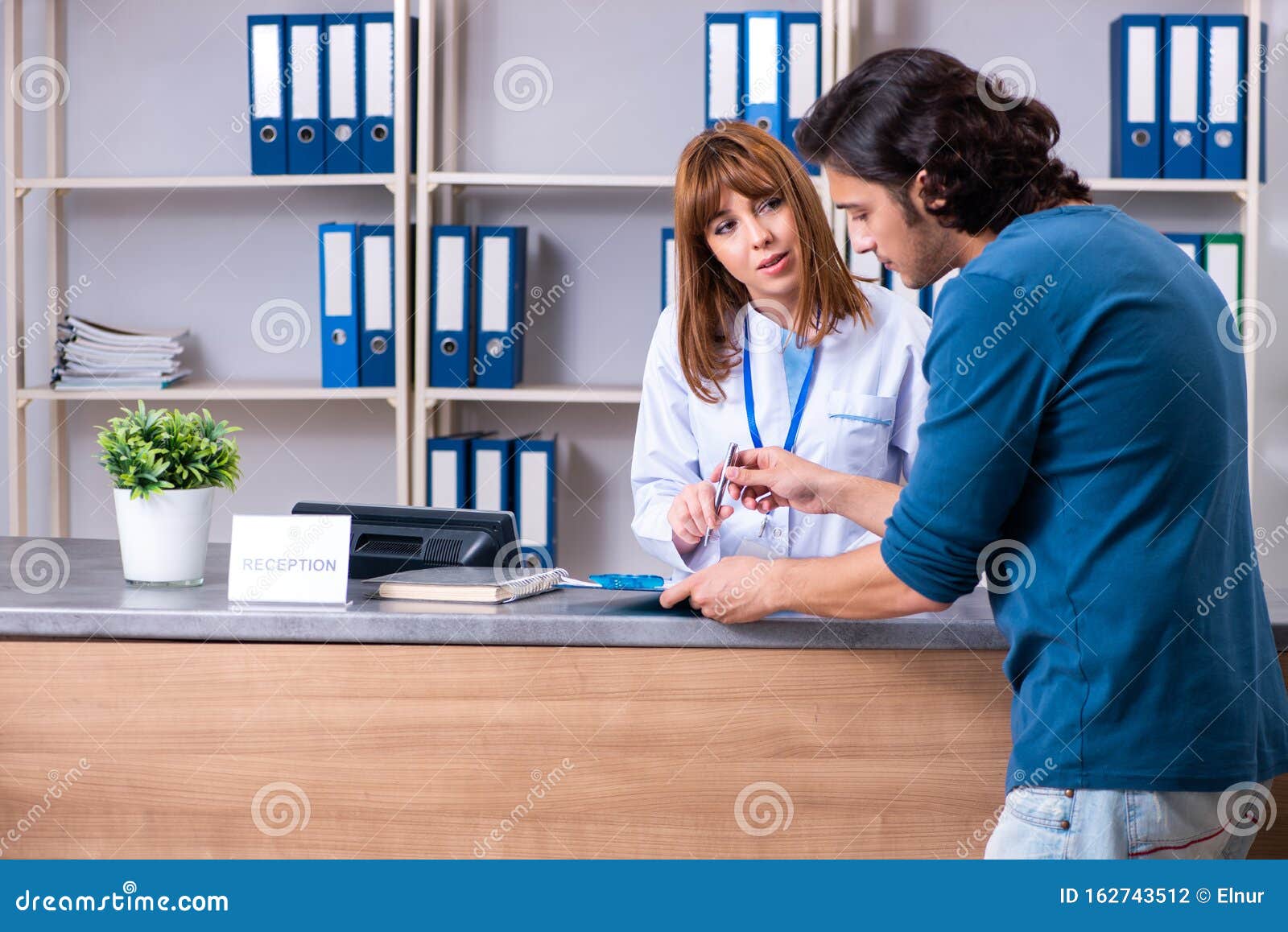 Young Patient at the Reception in the Hospital Stock Photo - Image of ...