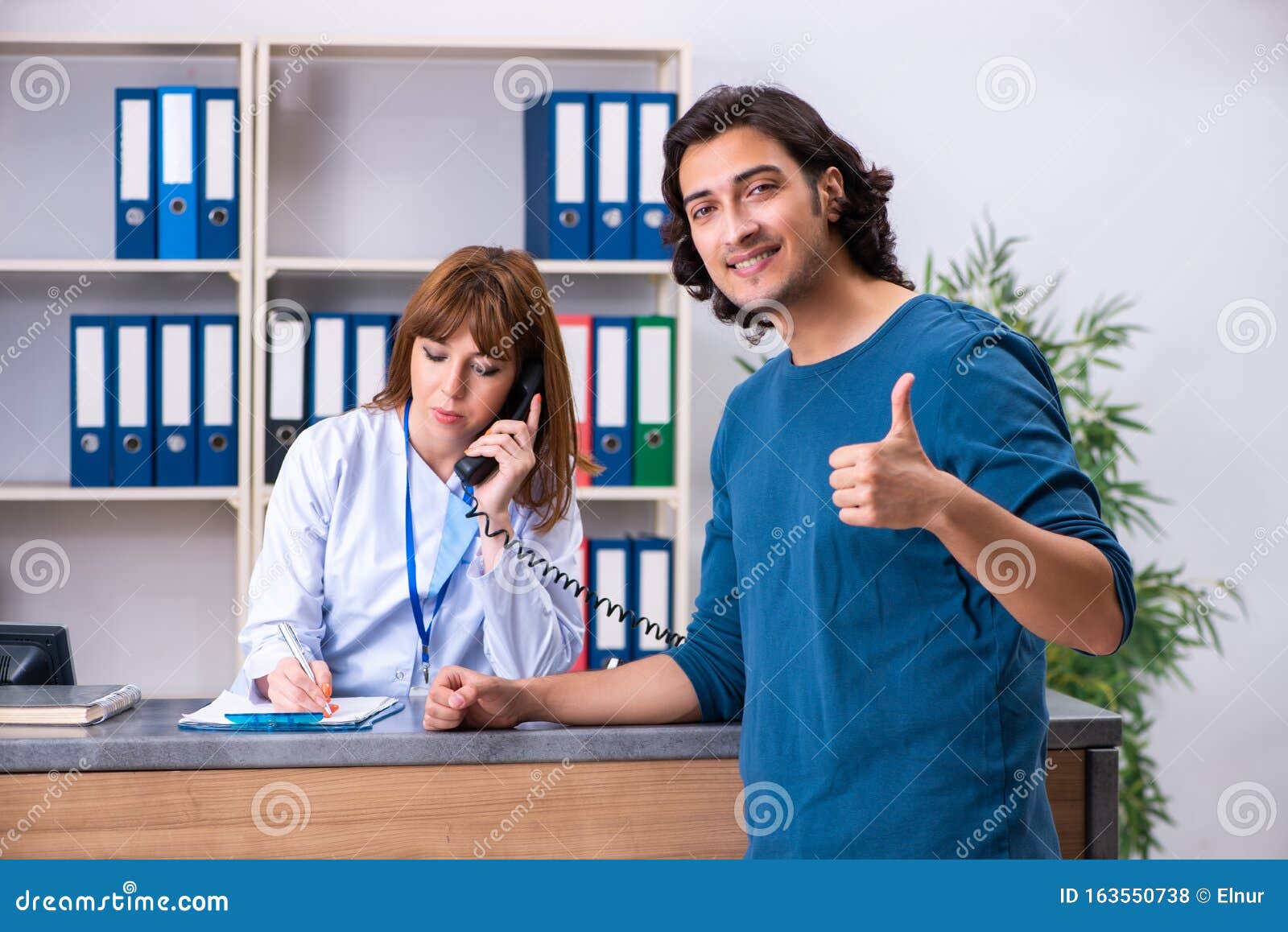 Young Patient at the Reception in the Hospital Stock Photo - Image of ...