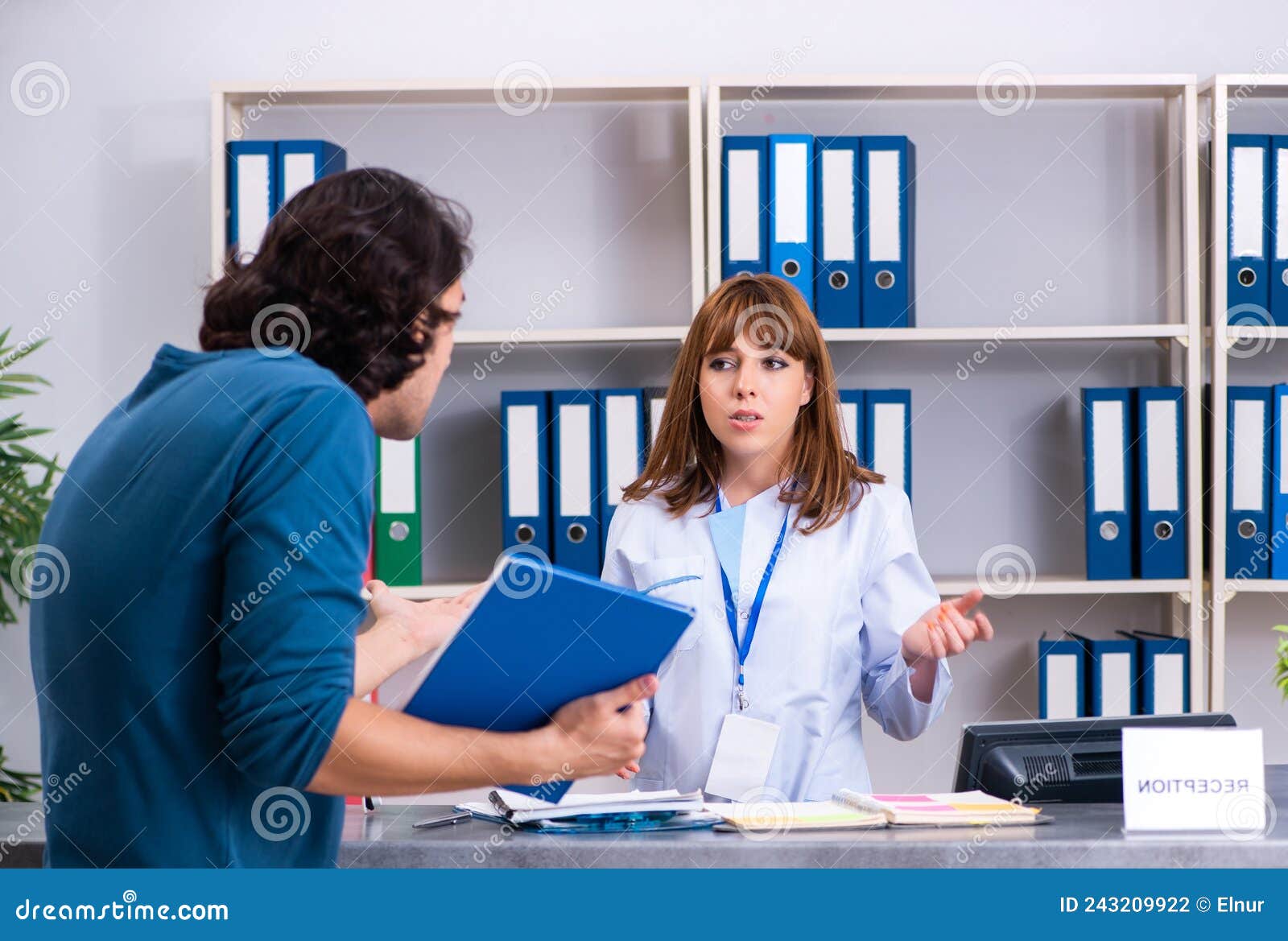Young Patient at the Reception in the Hospital Stock Photo - Image of ...