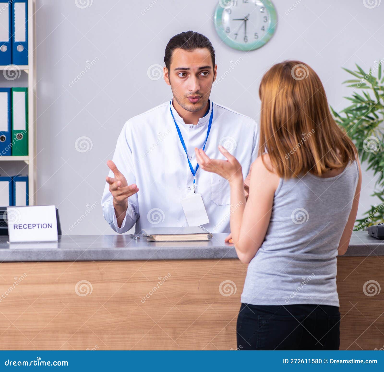 Young Patient at the Reception in the Hospital Stock Photo - Image of ...