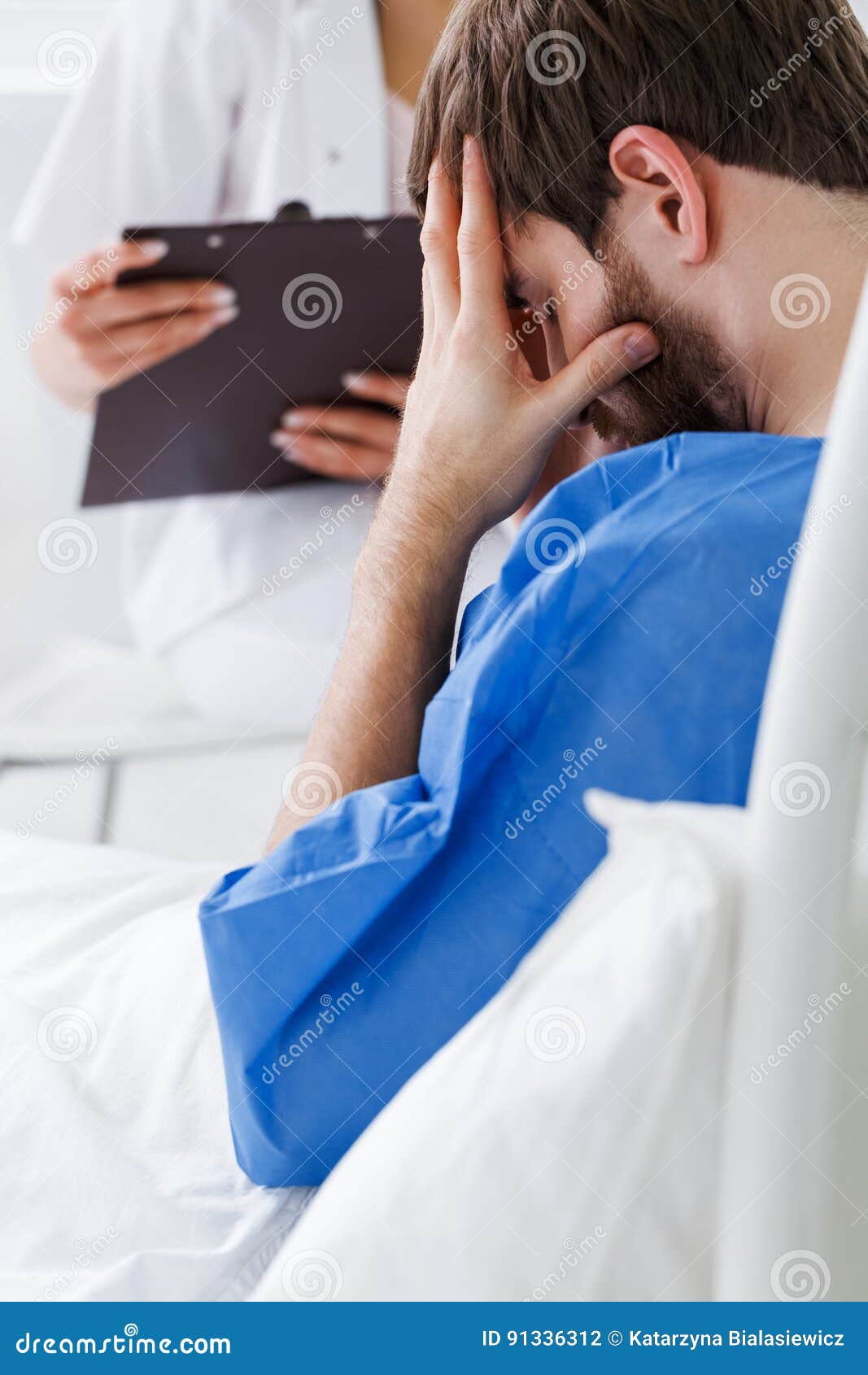 Young Patient Suffering from Depression Stock Photo - Image of ...