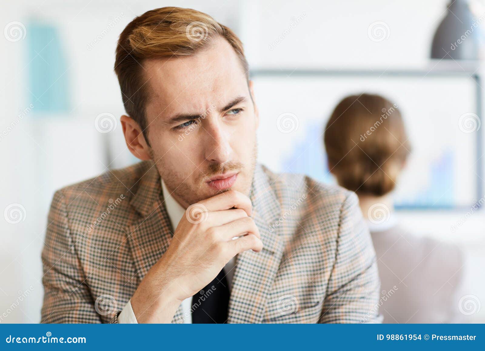 Man contemplating stock photo. Image of organization - 98861954
