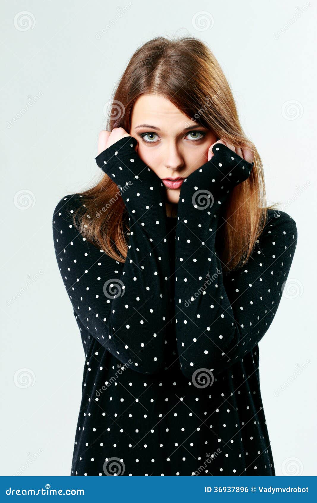 Young pensive woman stock photo. Image of beautiful, caucasian - 36937896