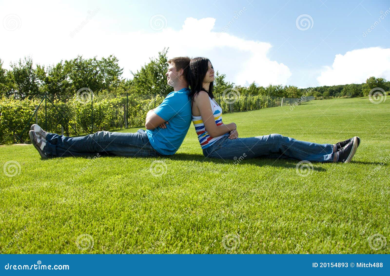 Young people back to back stock image. Image of people - 20154893