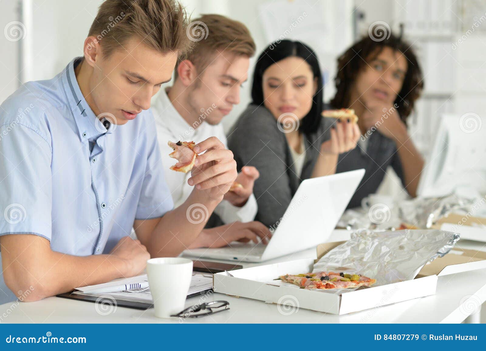 Young people on break stock image. Image of fashion, attractive - 84807279