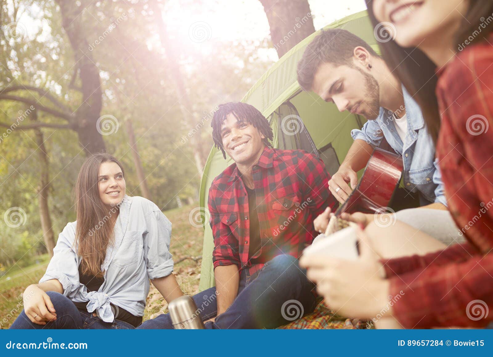 Young people camping stock photo. Image of african, holiday - 89657284