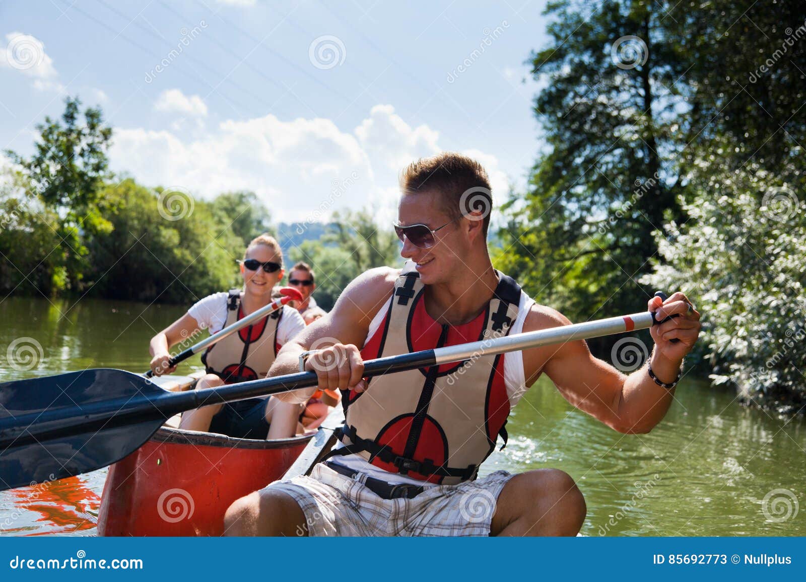 Young People Canoeing stock image. Image of happy, children - 85692773