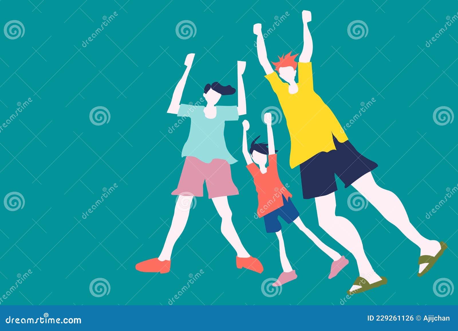 Young People Cheering Out of Excitement Stock Vector - Illustration of ...