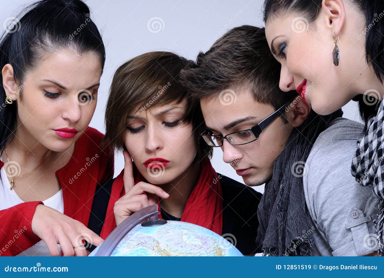 Young People Choosing Destinations Stock Image - Image of casual ...