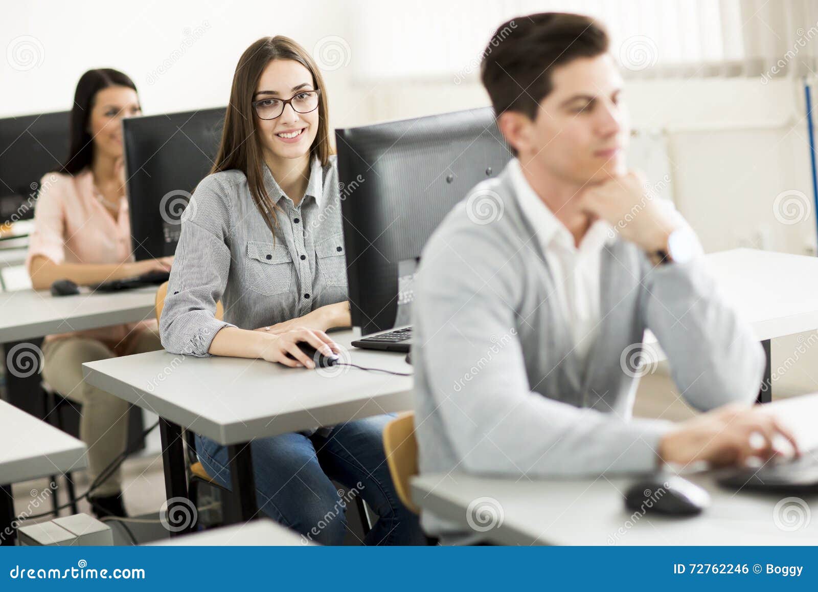 Young People in the Classroom Stock Photo - Image of team, partners ...