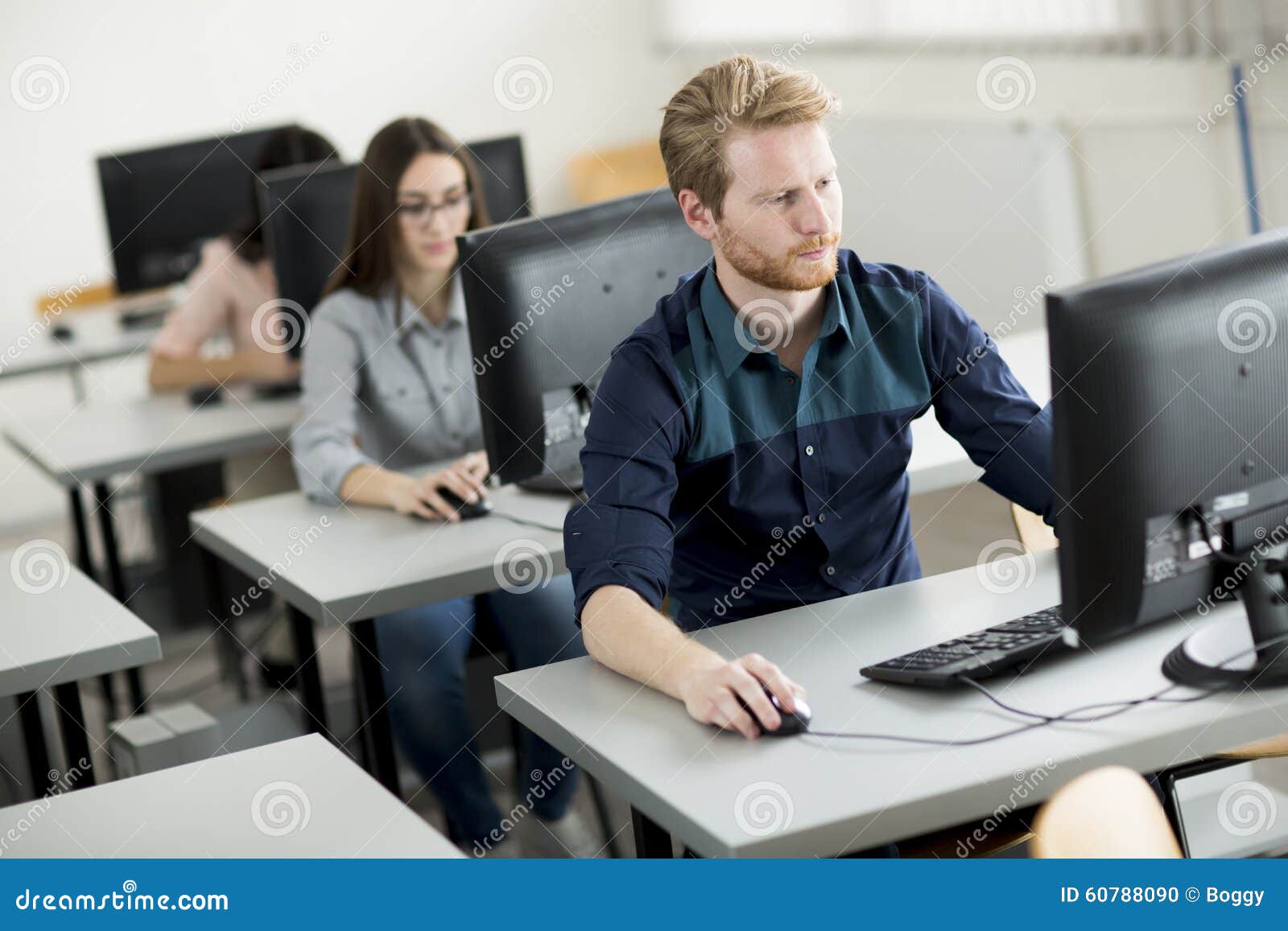 Young People in the Classroom Stock Photo - Image of friends, looking ...