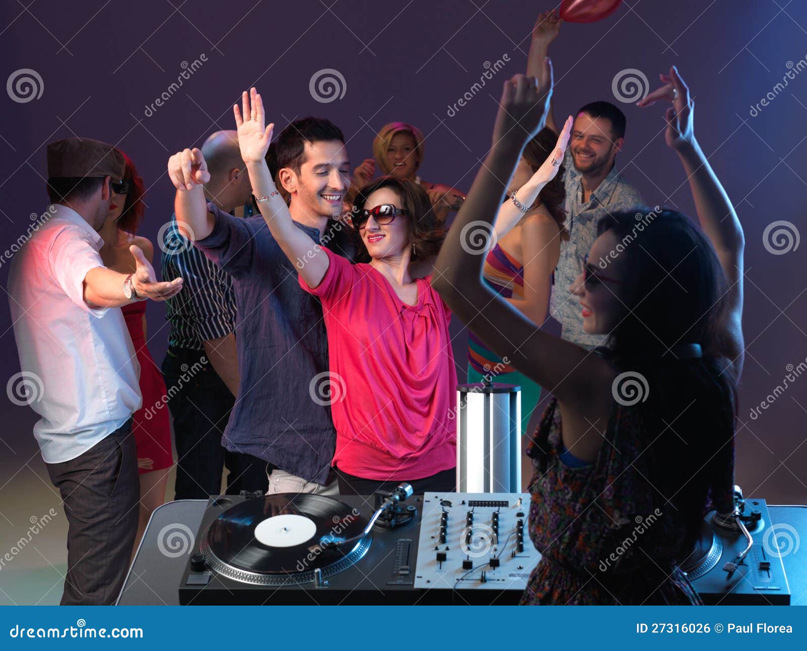 Young People Dancing Carelessly Stock Photo - Image of clubbing, happy ...