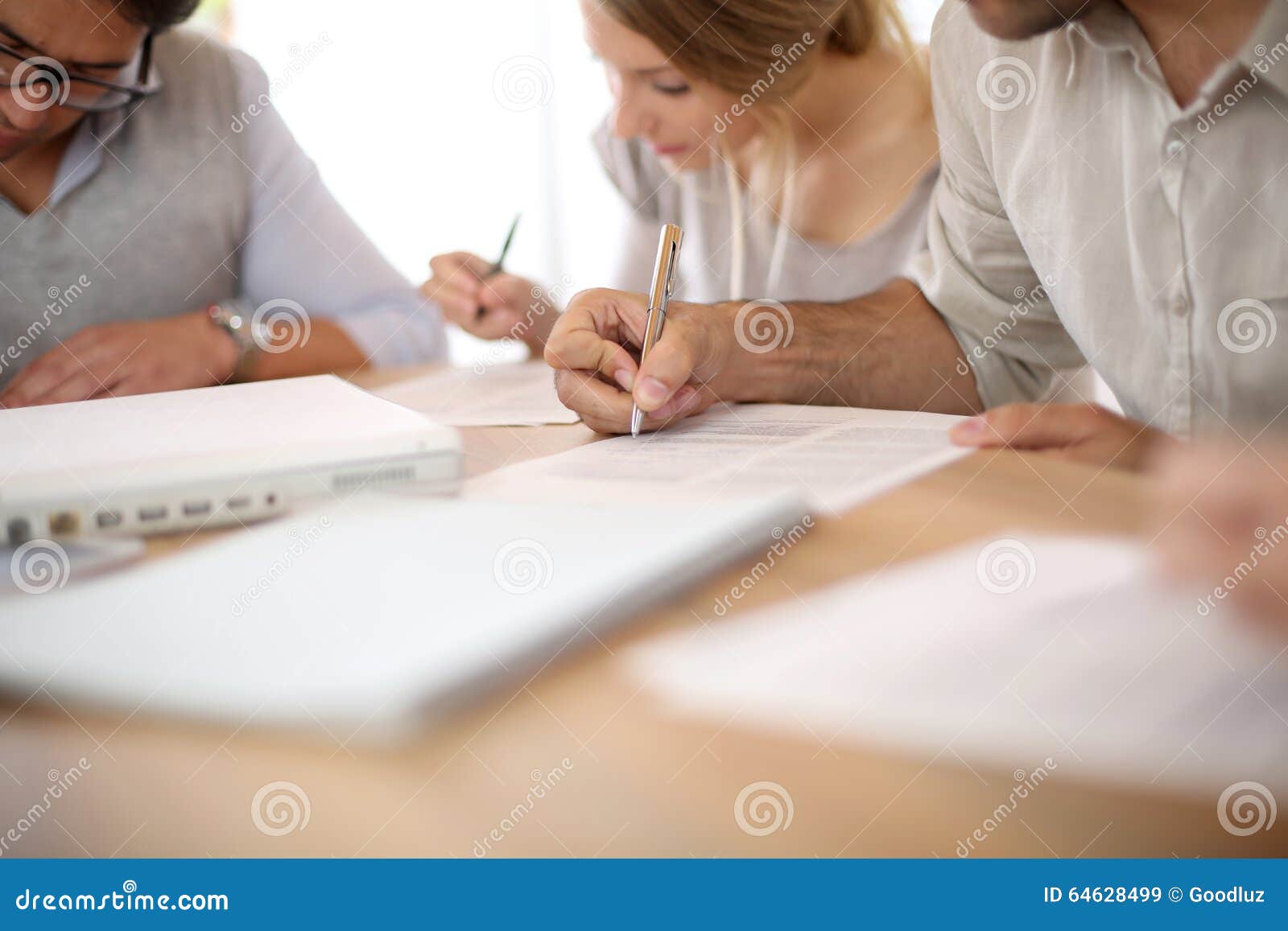 Young People Doing Administration Together Stock Image - Image of ...