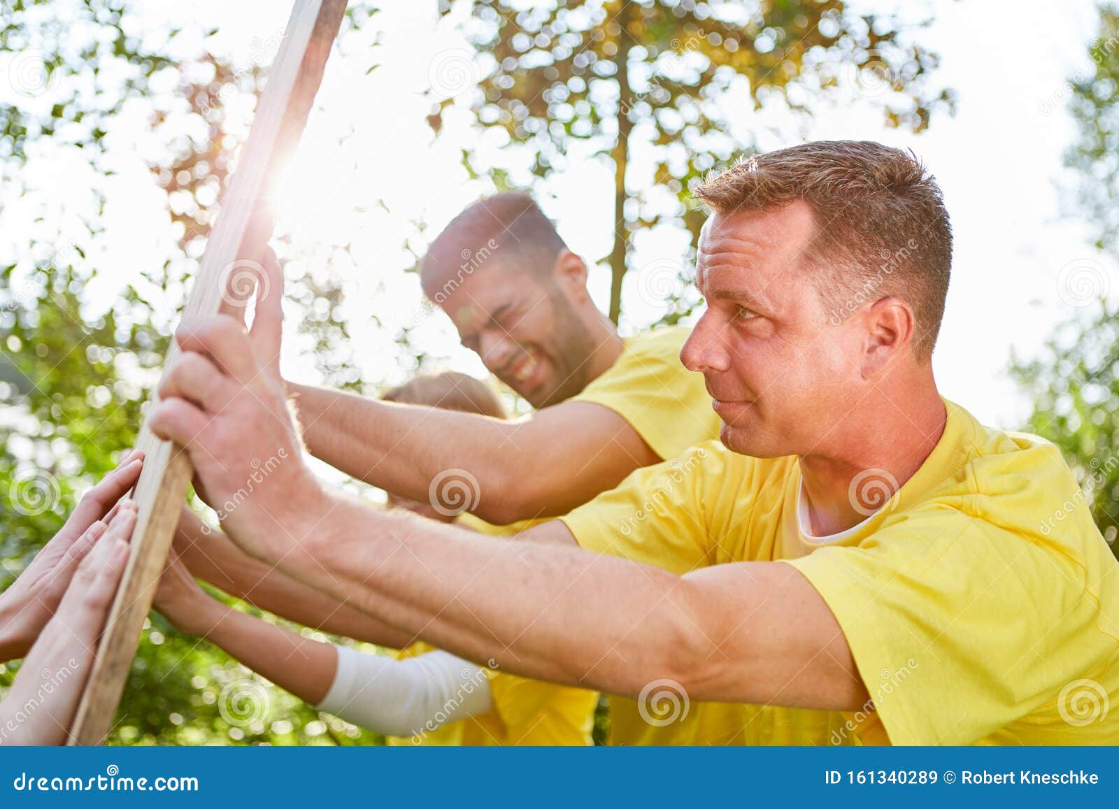 Young People are Doing a Confrontational Team Training Stock Image ...