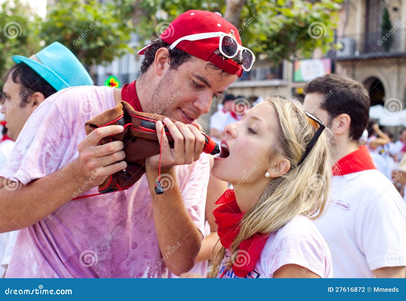 Young People Drinking Wine at Opening of San Fermi Editorial ...