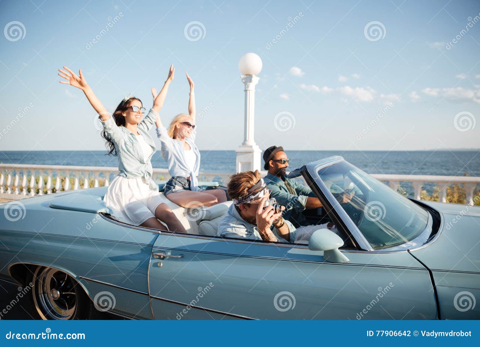 Young people driving a car stock photo. Image of girl - 77906642