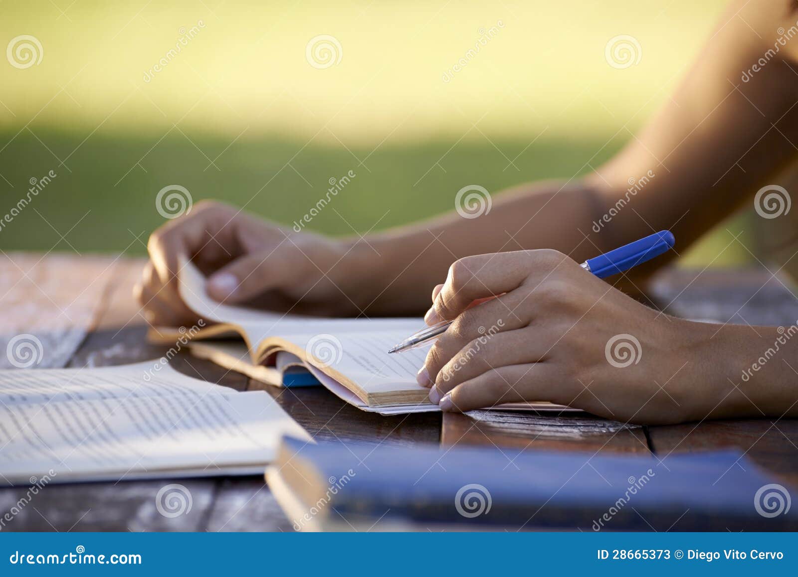 Young People and Education, Woman Studying for University Test Stock ...