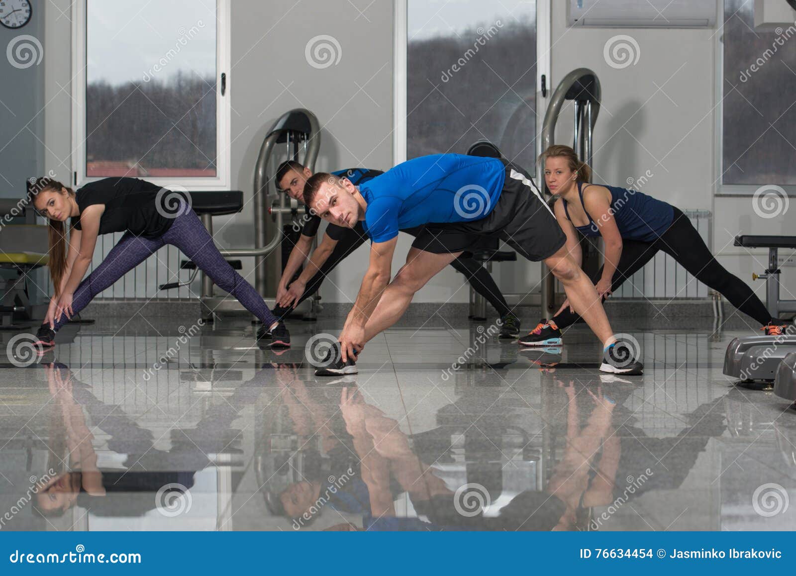 Young People Engaged in the Gym Stock Photo - Image of friends ...