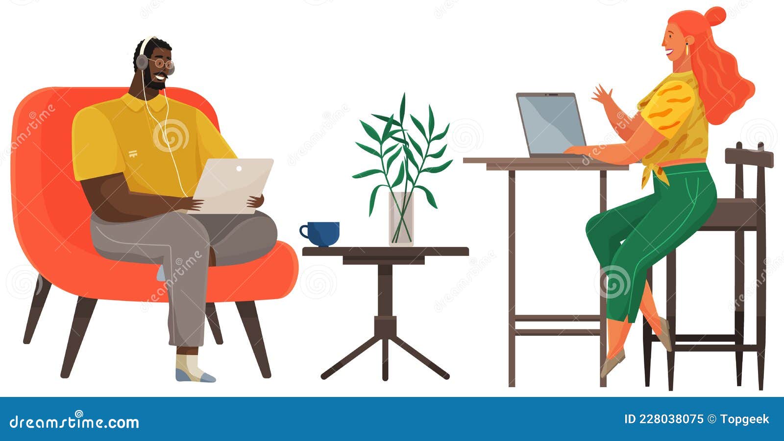 Young People Enjoy Doing Interviews, Making Digital Record with ...