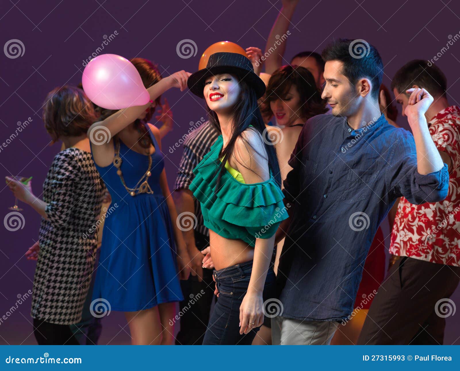 Young People Enjoying the Party and Dance Stock Image - Image of group ...
