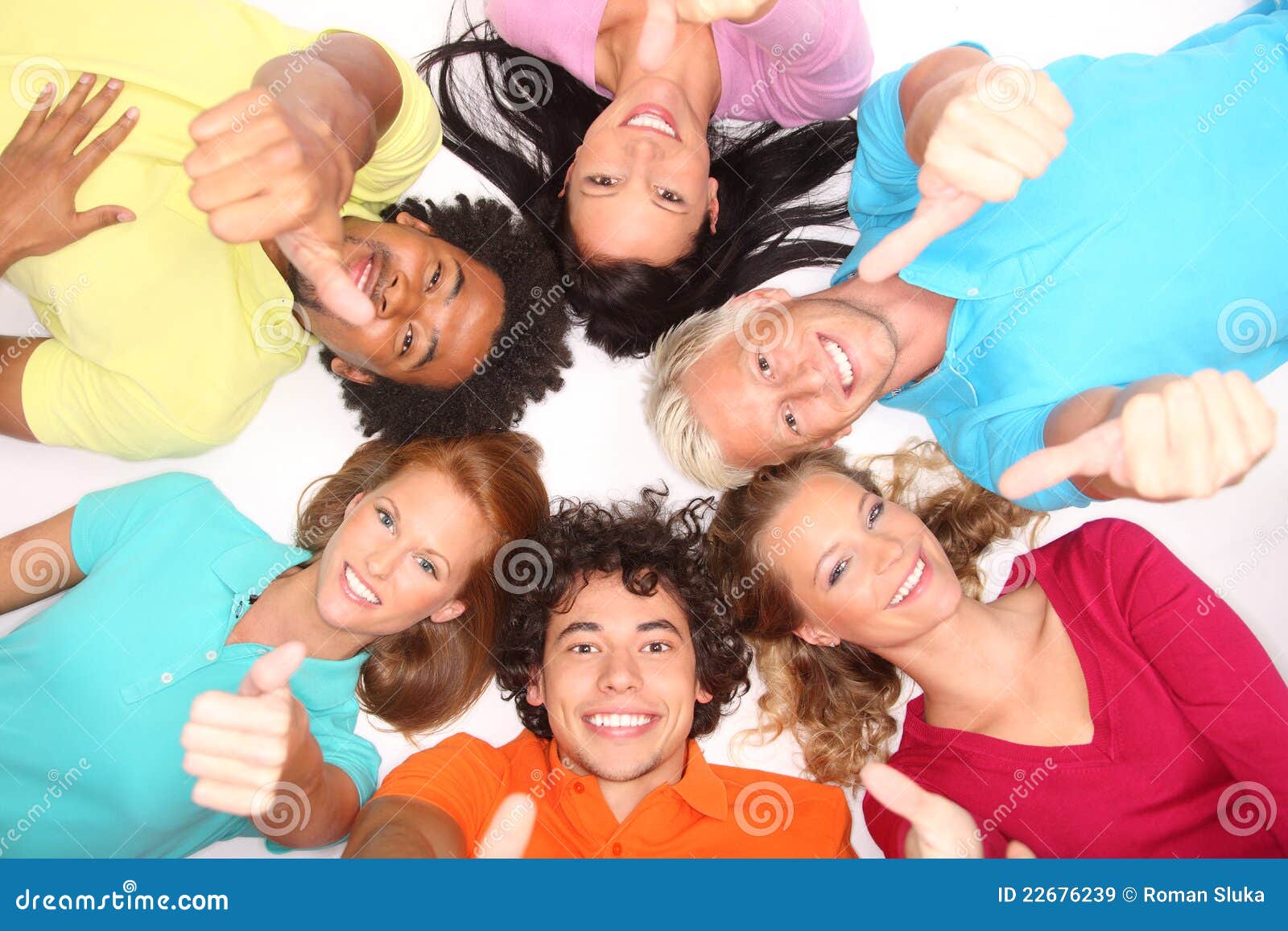 Young People Gesturing Thumb Up Sign Stock Image - Image of fresh ...